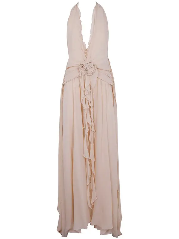 Blumarine Georgette Long Dress