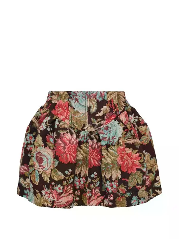 OPEN YY Floral Print Wired Skirt