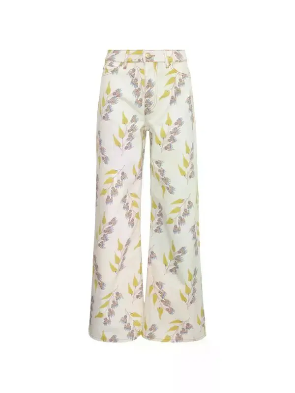Ulla Johnson Willow Floral-print Wide-leg Jeans