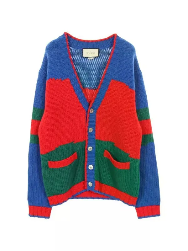Gucci 2010s V-neck Buttoned Wool Cardigan