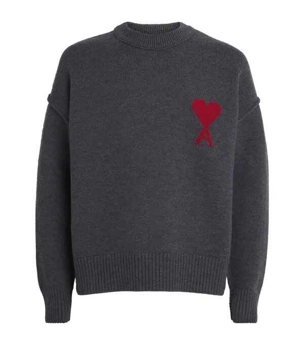 Ami De Coeur Wool Sweater - Grey