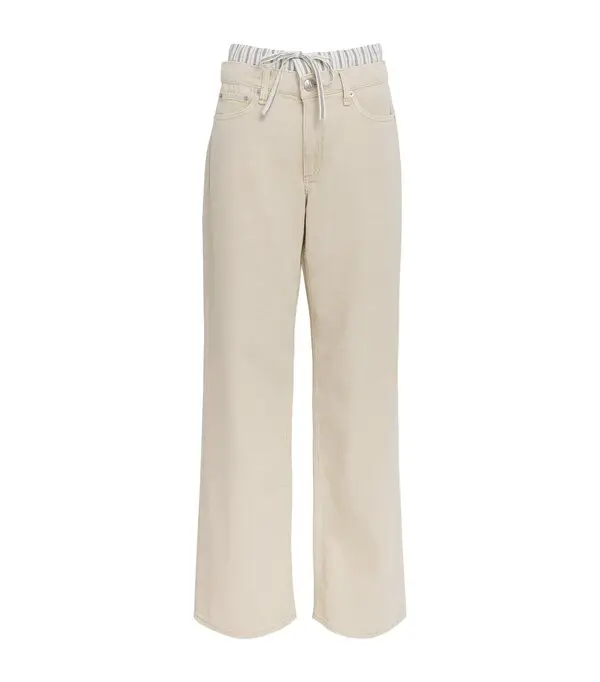 Rag & Bone Saige Boxer Low-rise Straight Jeans - Beige