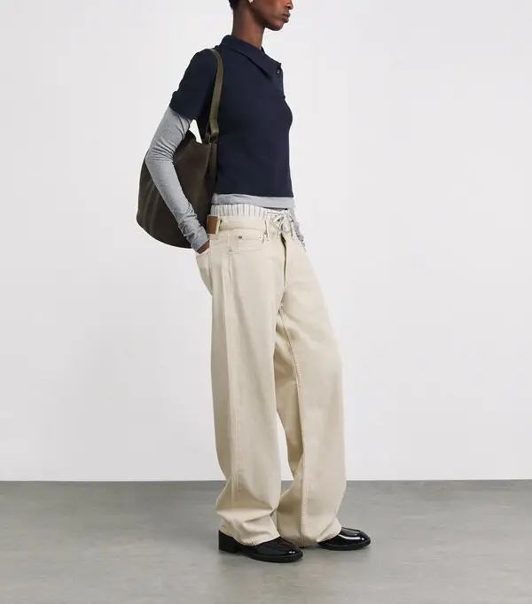 Rag & Bone Saige Boxer Low-rise Straight Jeans - Beige