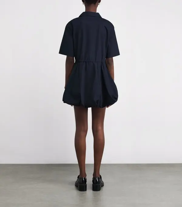 Maje Cotton Bubble-hem Mini Dress