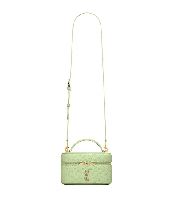 Saint Laurent Matelassé Gaby Vanity Bag - Green