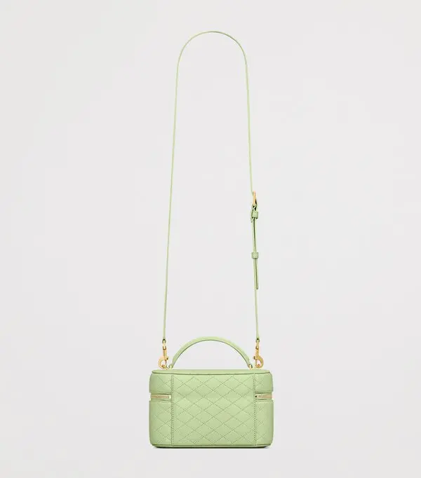 Saint Laurent Matelassé Gaby Vanity Bag - Green