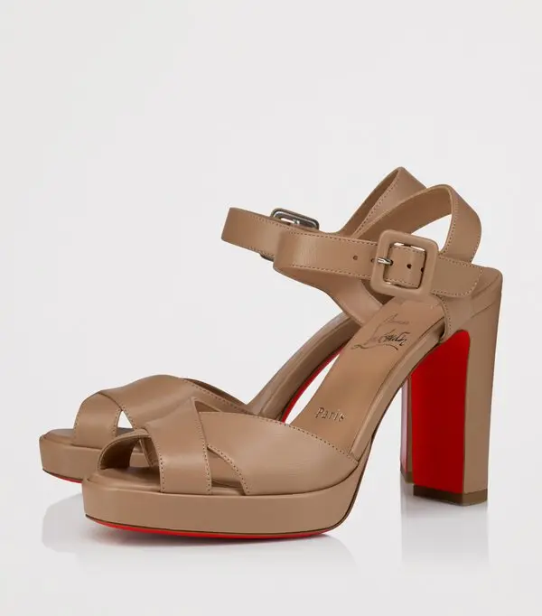 CHRISTIAN LOUBOUTIN Cora Leather Platform Sandals