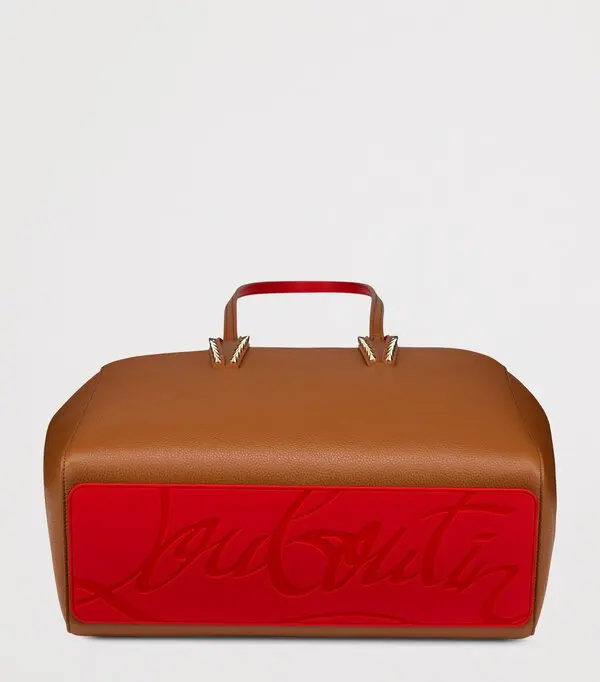 CHRISTIAN LOUBOUTIN Cabata Small Calfskin Tote Bag - Brown