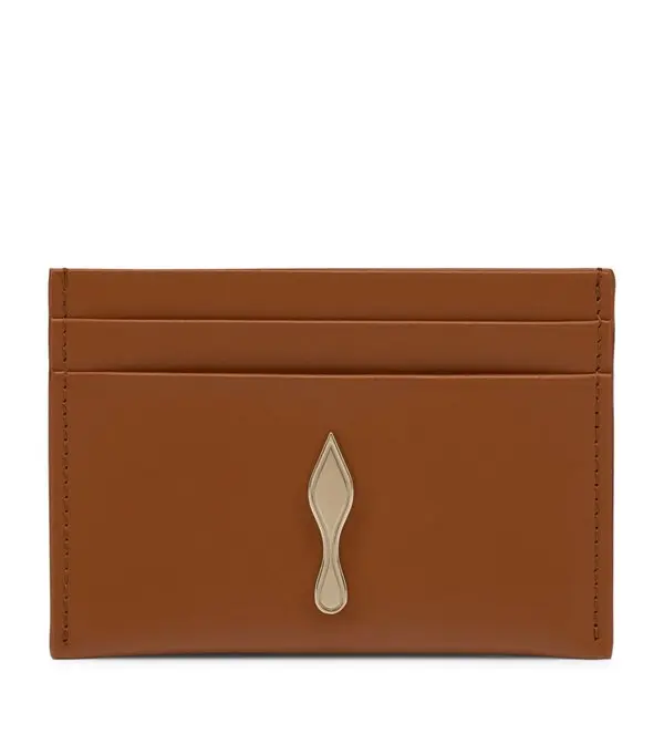 CHRISTIAN LOUBOUTIN Bettina Calfskin Card Holder - Brown