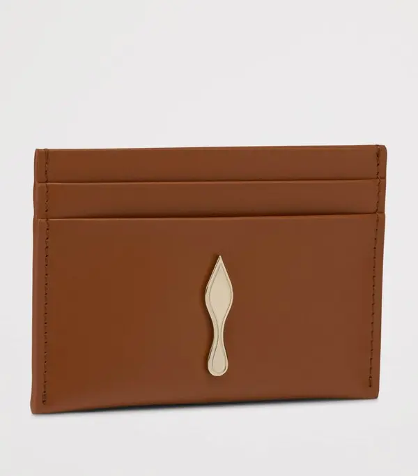 CHRISTIAN LOUBOUTIN Bettina Calfskin Card Holder - Brown
