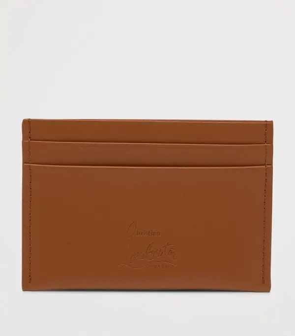 CHRISTIAN LOUBOUTIN Bettina Calfskin Card Holder - Brown