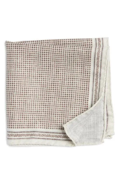 JACK VICTOR Cypress Silk Pocket Square - Grey