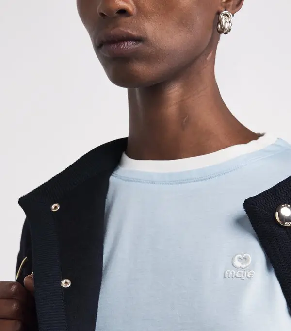 Maje Cotton Logo T-shirt