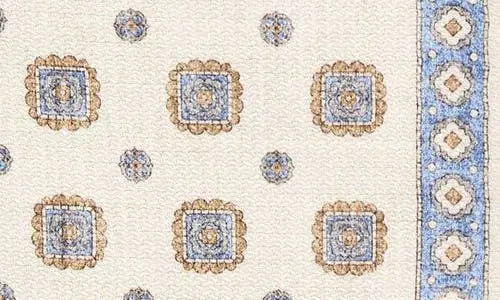 JACK VICTOR Ronge Silk Pocket Square - Ecru