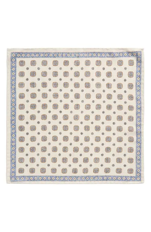 JACK VICTOR Ronge Silk Pocket Square - Ecru