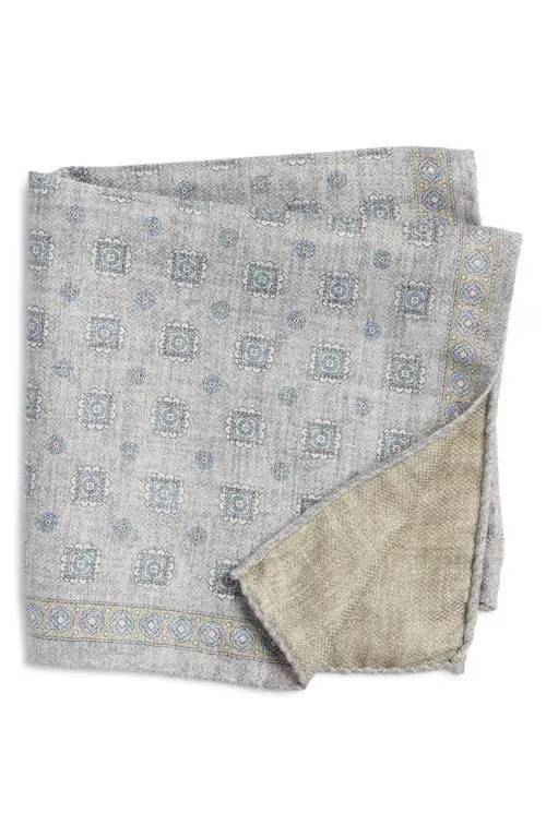 JACK VICTOR Ronge Silk Pocket Square - Grey