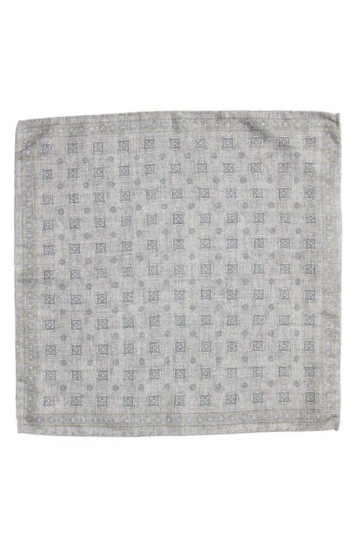 JACK VICTOR Ronge Silk Pocket Square - Grey