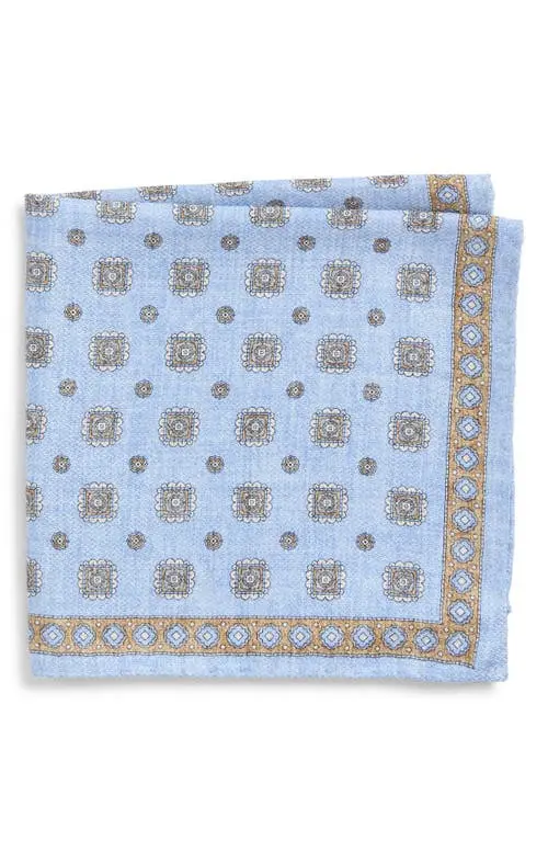 JACK VICTOR Ronge Silk Pocket Square - Sky Blue
