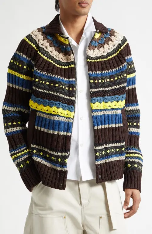 Sacai Mix Knit Cardigan