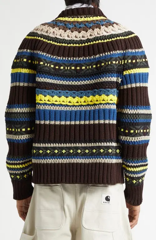 Sacai Mix Knit Cardigan