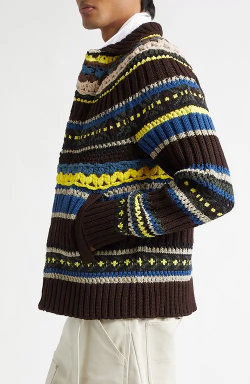 Sacai Mix Knit Cardigan