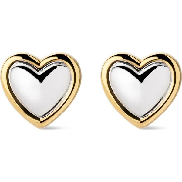 ANA LUISA Heart Stud Earrings - Two-tone