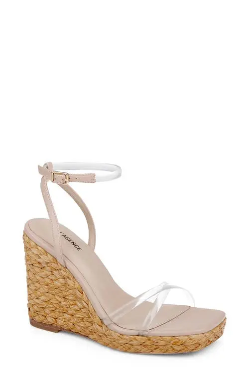 L'Agence Malone Espadrille Platform Wedge Sandal - Chai