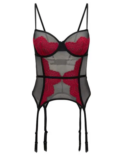 ADORE ME Charliee Unlined Balconette Bustier - Dark Red