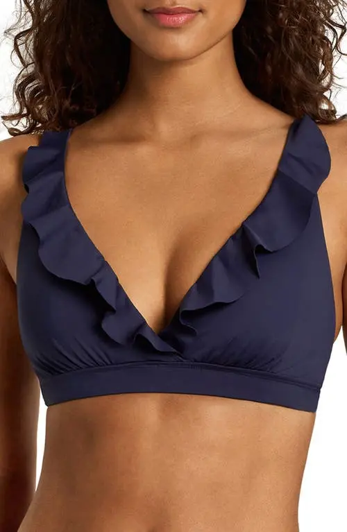 Ralph Lauren Ruffle Underwire Bikini Top - Dark Navy