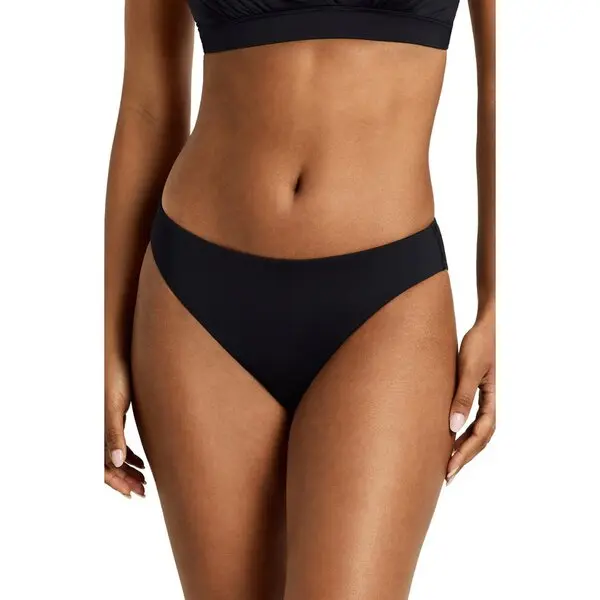 Ralph Lauren Curved Waist Bikini Bottom - Black