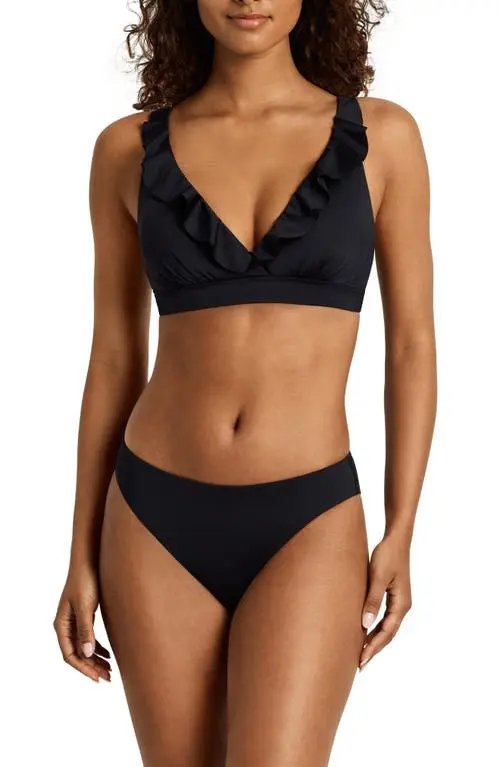 Ralph Lauren Curved Waist Bikini Bottom - Black