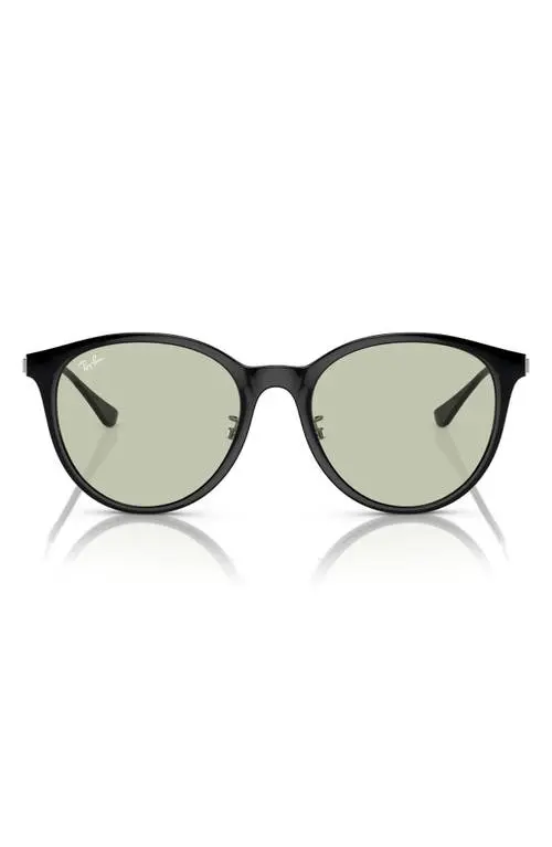 Ray-ban 55mm Square Sunglasses - Black/light Green