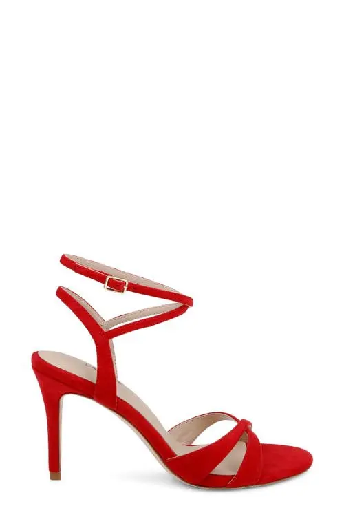 L'Agence Miranda Ankle Strap Sandal - Red Suede