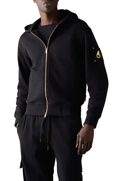 Moose Knuckles Hartsfield Cotton Zip Hoodie - Black