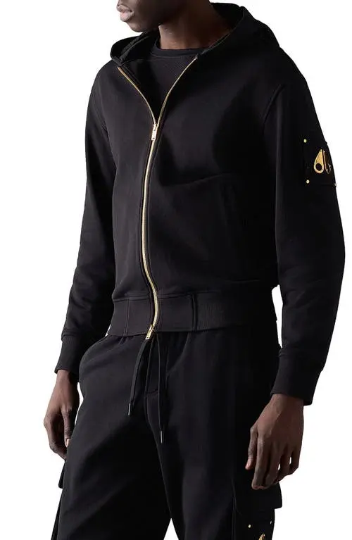 Moose Knuckles Hartsfield Cotton Zip Hoodie - Black