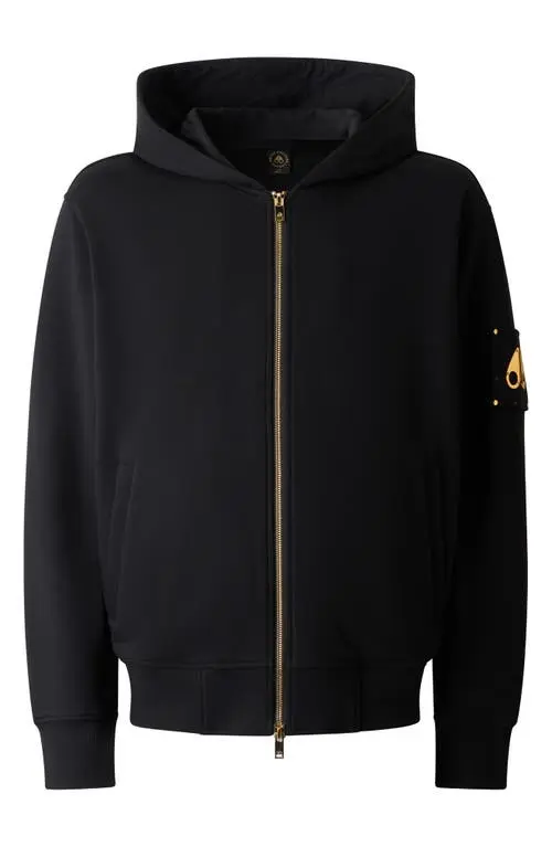 Moose Knuckles Hartsfield Cotton Zip Hoodie - Black