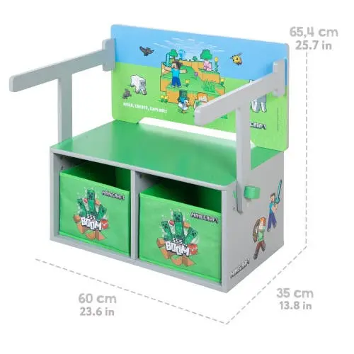 MINECRAFT 2-in-1 Bench & Table Wooden Seating