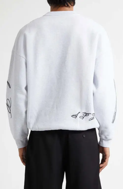 Jacquemus Le Sweatshirt Âne Embroidered Fleece Sweatshirt