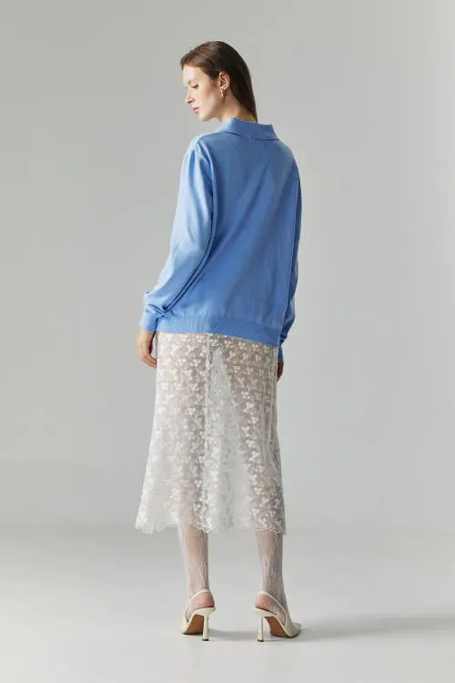 ATS Nara Knit Top - Blue