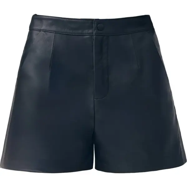 ATS Wren Faux Leather Shorts - Black