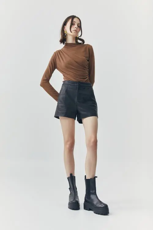 ATS Wren Faux Leather Shorts
