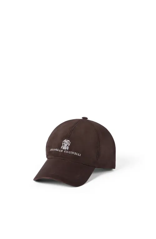 Brunello Cucinelli Suede Baseball Cap - Coffee