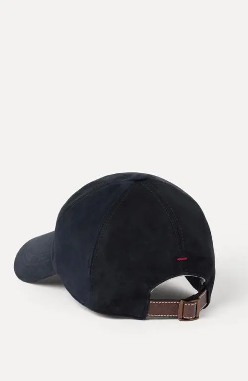 Brunello Cucinelli Suede Baseball Cap - Navy Blue