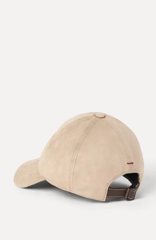 Brunello Cucinelli Suede Baseball Cap - Tobacco