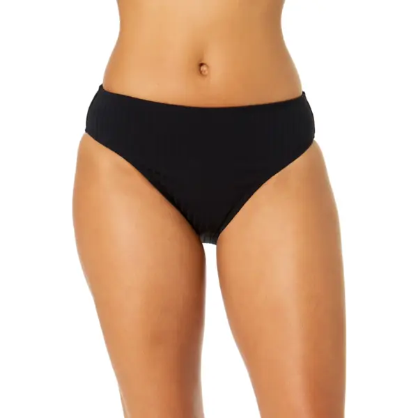 ANNE COLE Luna Snap Midrise Swim Bottom - Luna Snap Black
