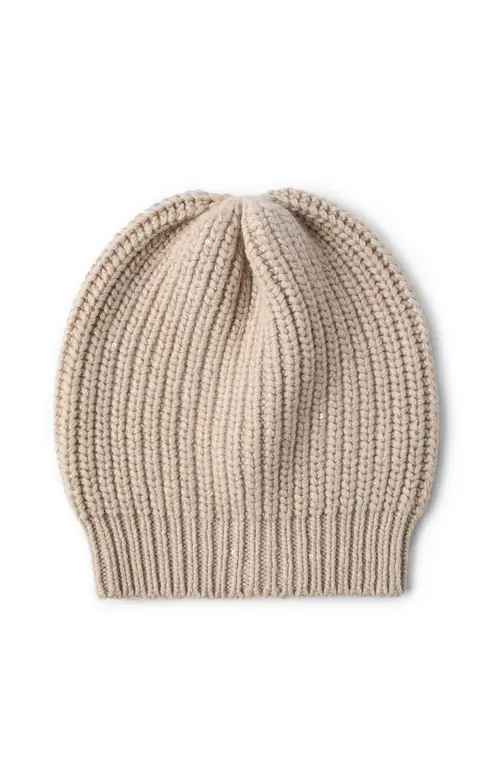 Brunello Cucinelli Cashmere And Silk Beanie - Beige