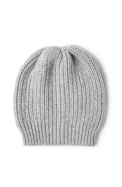 Brunello Cucinelli Cashmere And Silk Beanie - Light Grey