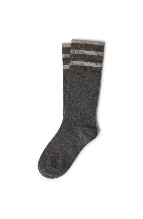 Brunello Cucinelli Sparkling Knit Calf Length Socks - Anthracite