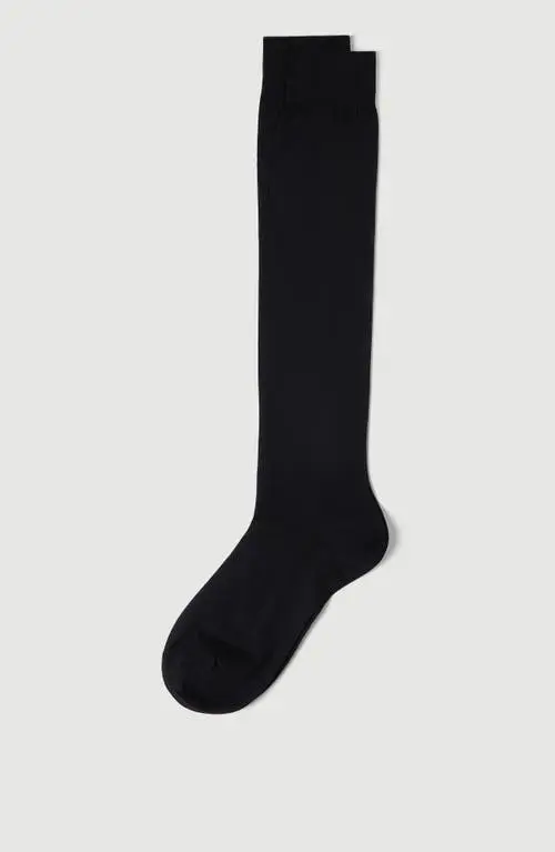 Brunello Cucinelli Calf Length Cotton Socks - Black