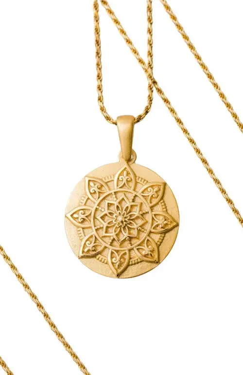 MANTRA I Am Worthy Mandala Vermeil Necklace - Original - Gold